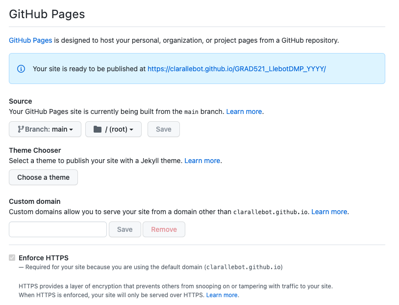 Version Control with Git: GitHub Pages
